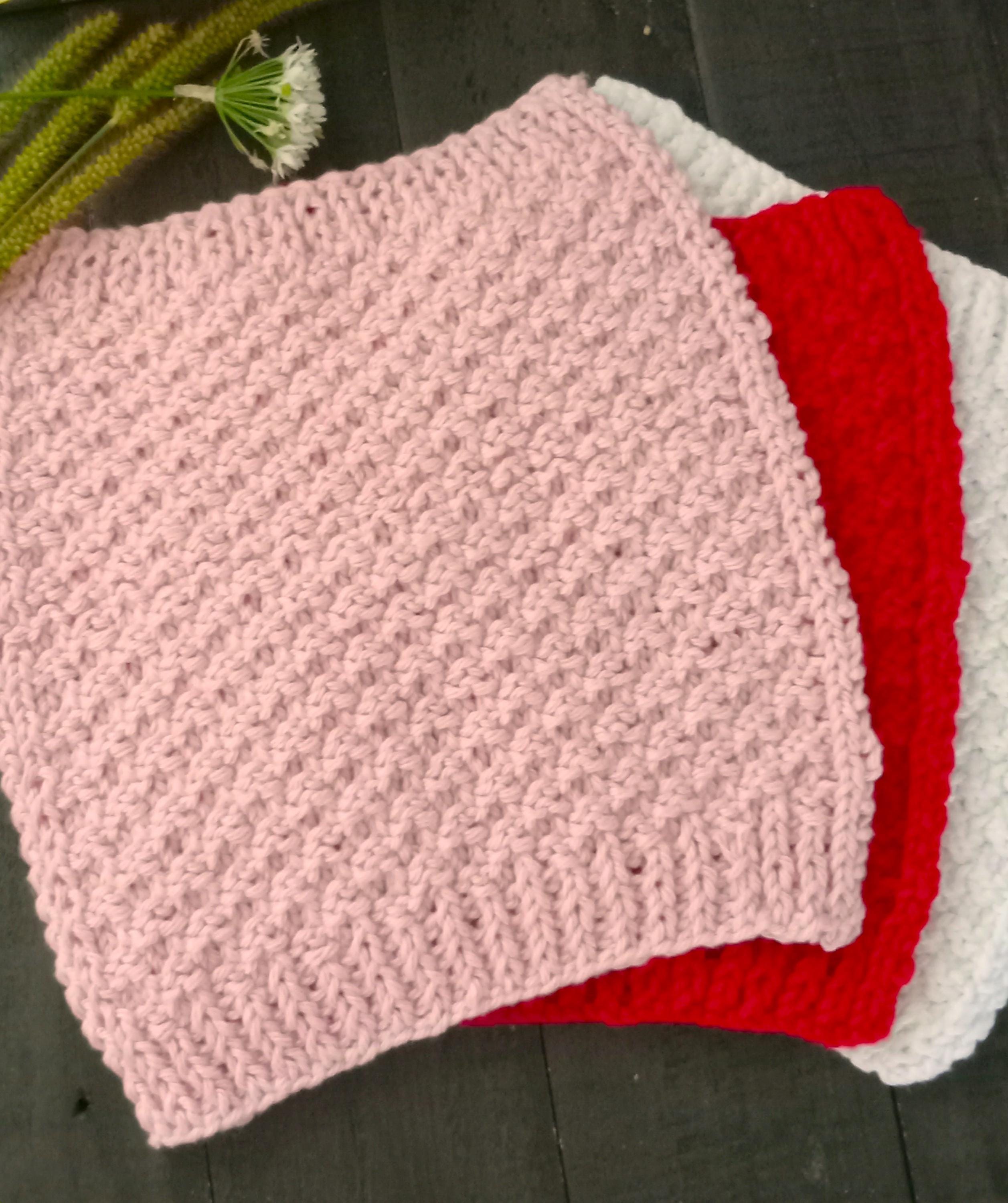 Pink and Red Dishcloth Set - Etsy