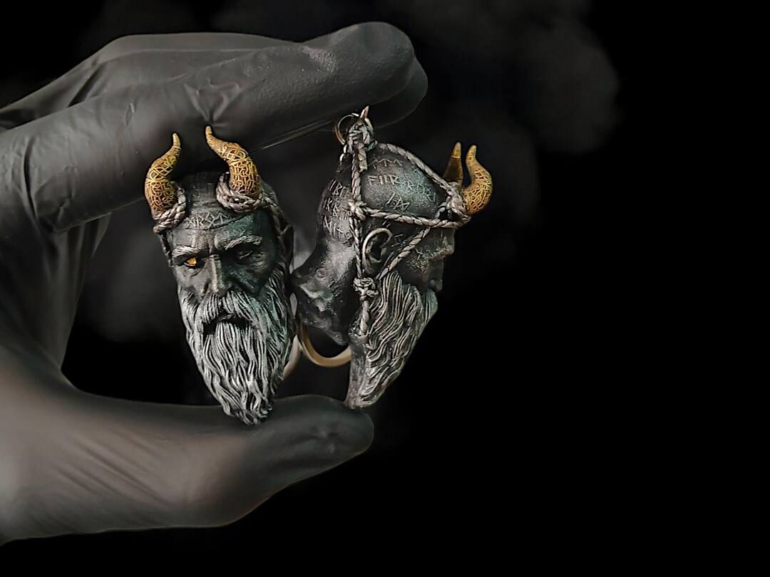 Mimir Head Resin Keychain God of War Keychain 4K+ Resin Bag Accessory ...