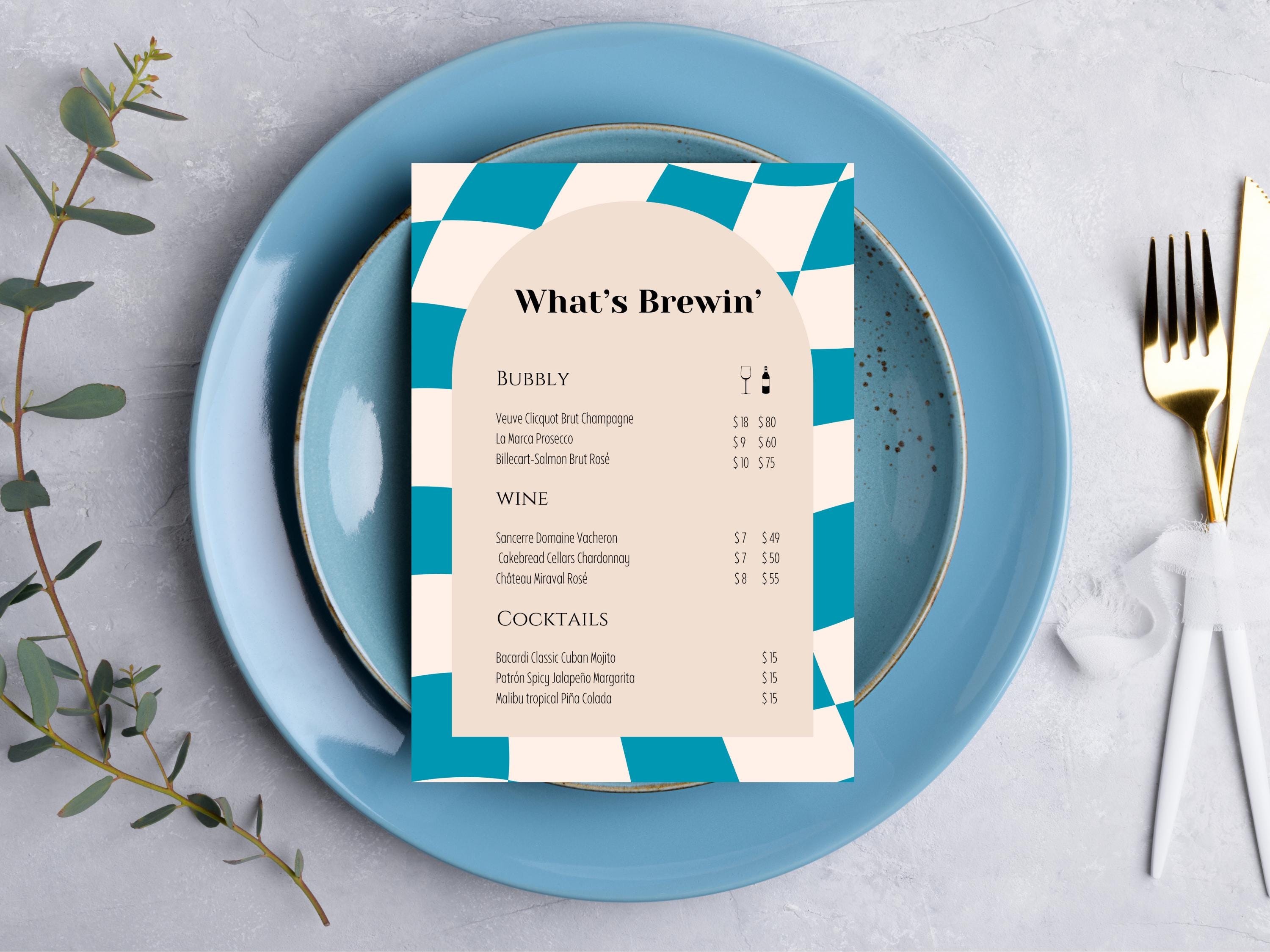 Modern Double-sided Menu Template for Restaurants & Bars - Fully ...
