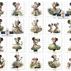 Garden Minnie PNG Bundle, Cute 3D Pink Minnie Clipart, Mouse Gardening ...