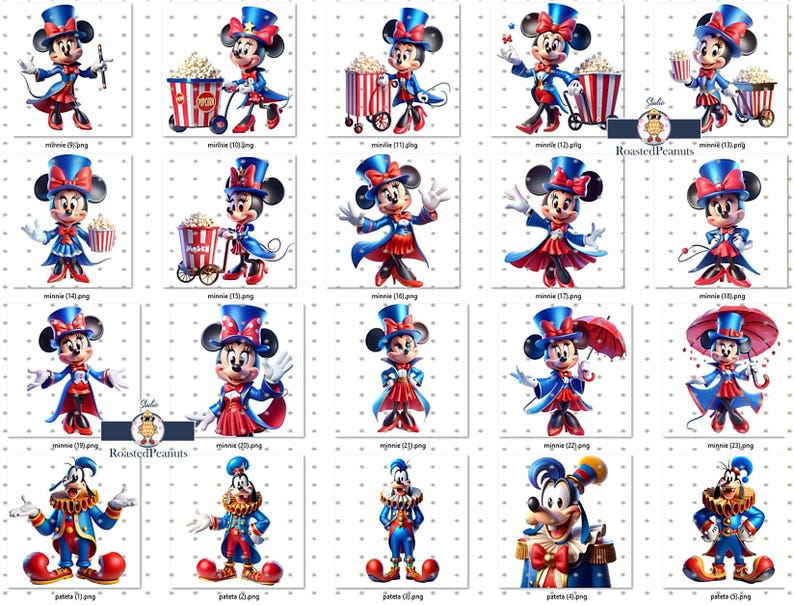 Mickey Mouse Circus PNG Pack | Cute 3D Clipart of Mickey and Friends ...