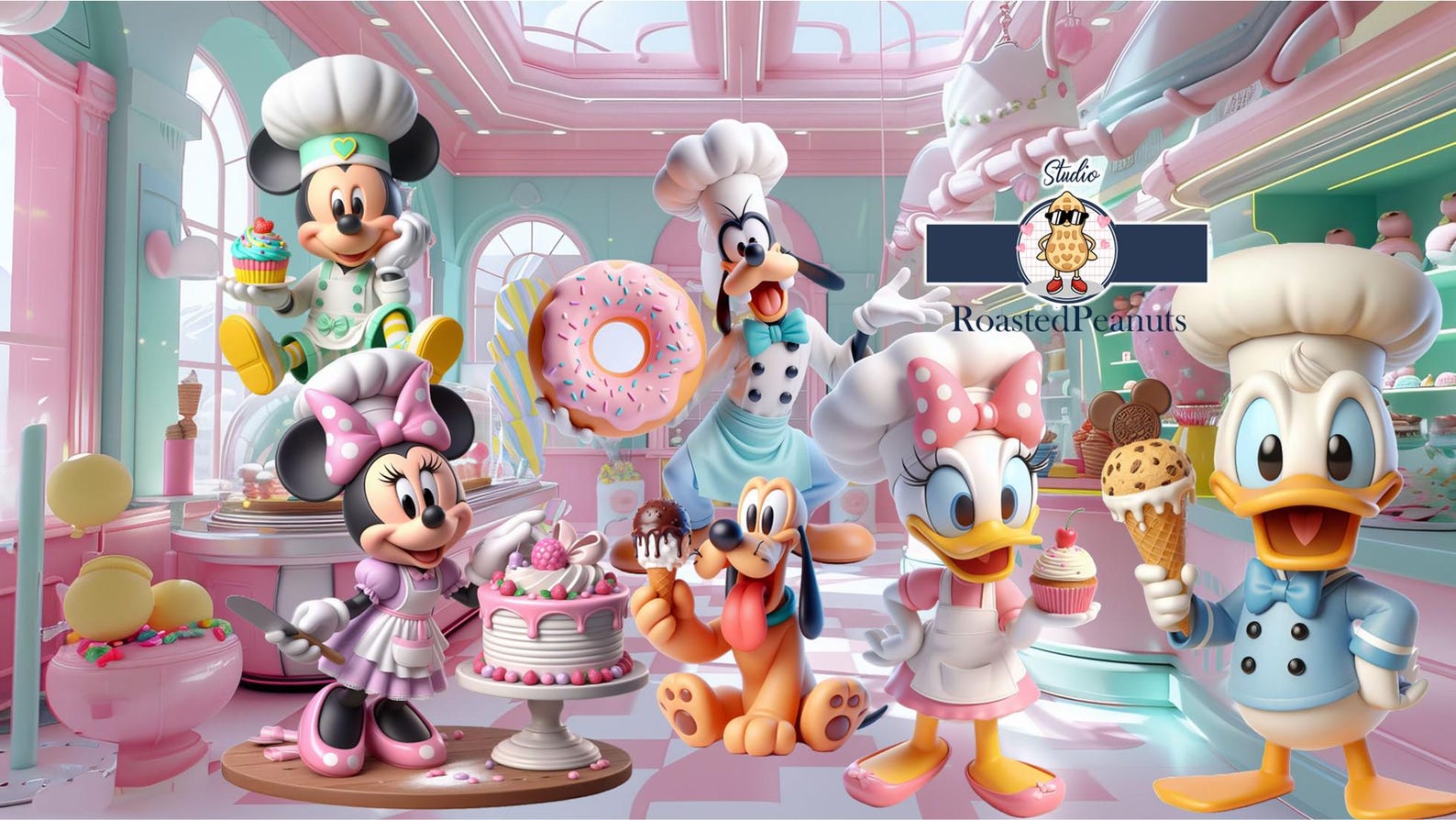 Pastry Chef Minnie 3D PNG Bundle | Cute Baking Clipart | 3D Minnie ...