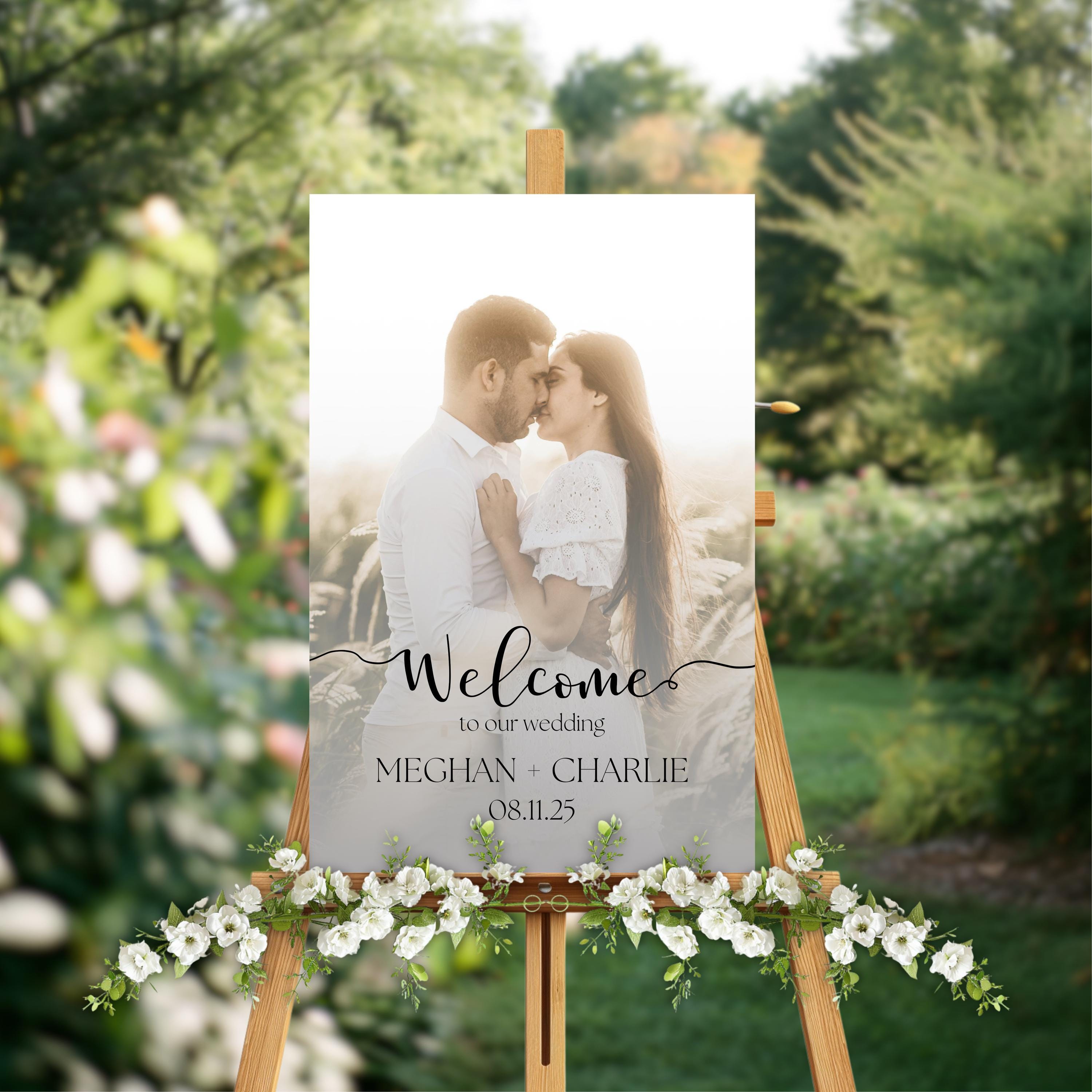 Custom Photo Wedding Welcome Sign Template Personalized Welcome Signage ...