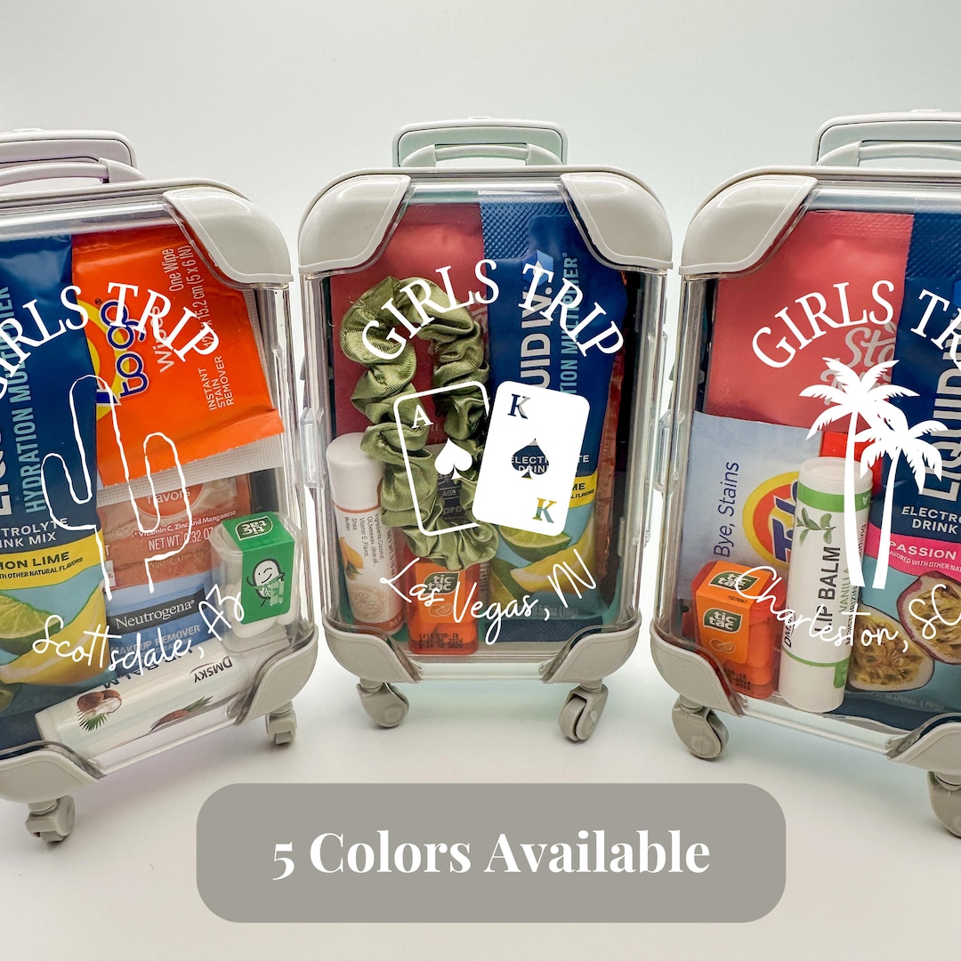 Girls Trip Mini Suitcase Hangover Kit Destination Bachelorette Party ...