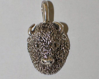 Bison Jewelry Buffalo Pendant Jewelry Sterling Silver Handmade Bison ...