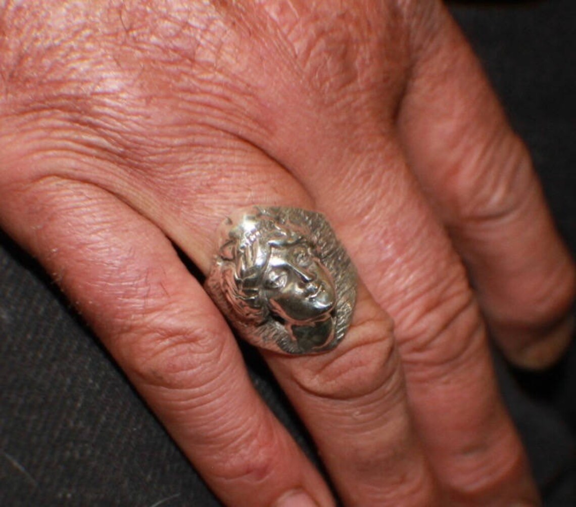 Size 9 Sterling Silver Liberty Head Ring Statue of Liberty - Etsy