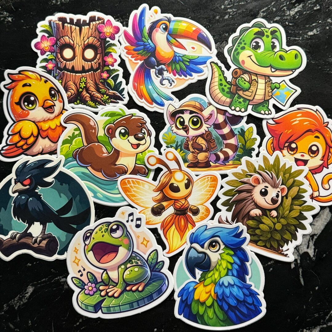 Tropica Avia 10-character Sticker Set - Etsy