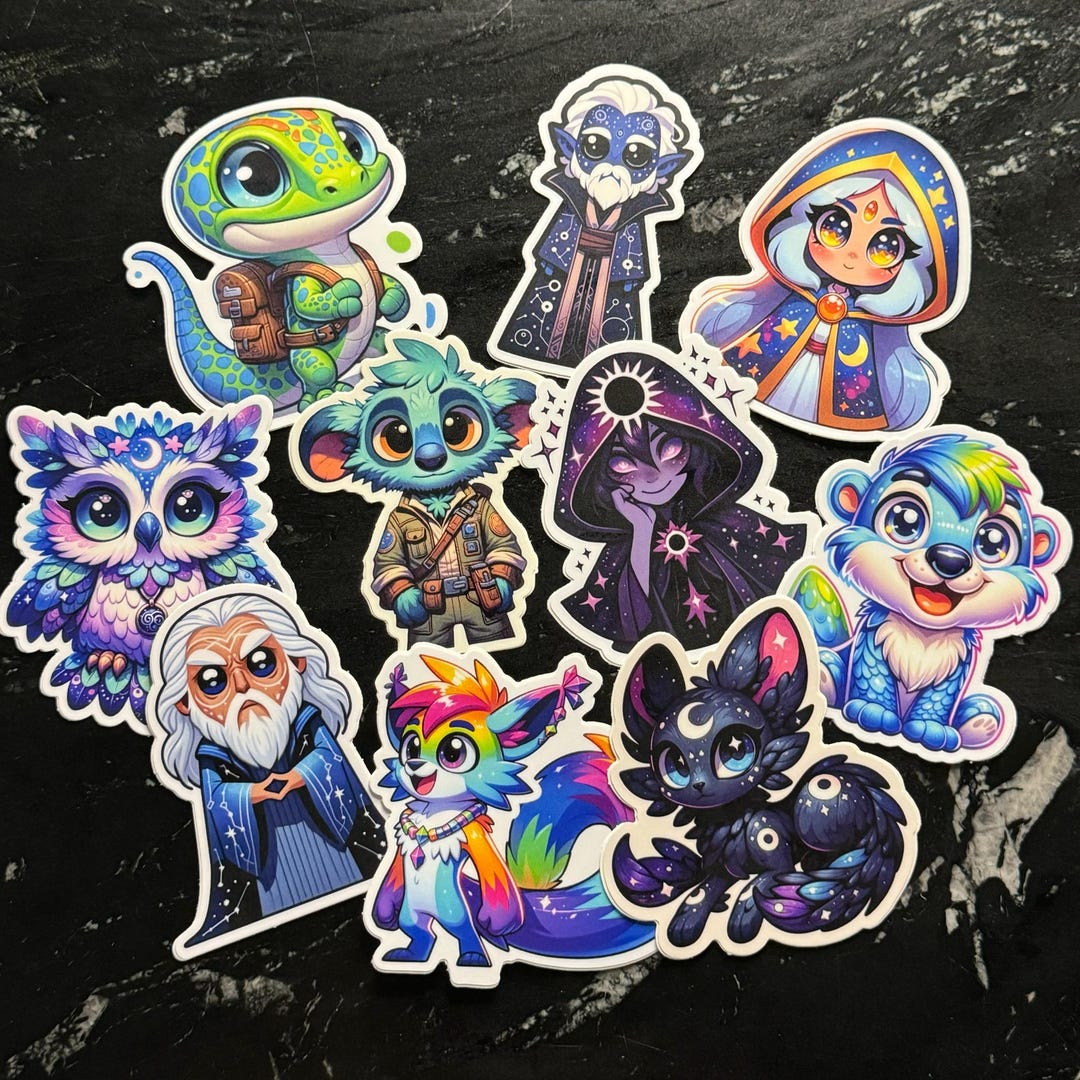 Tailstar 10-character Sticker Set - Etsy