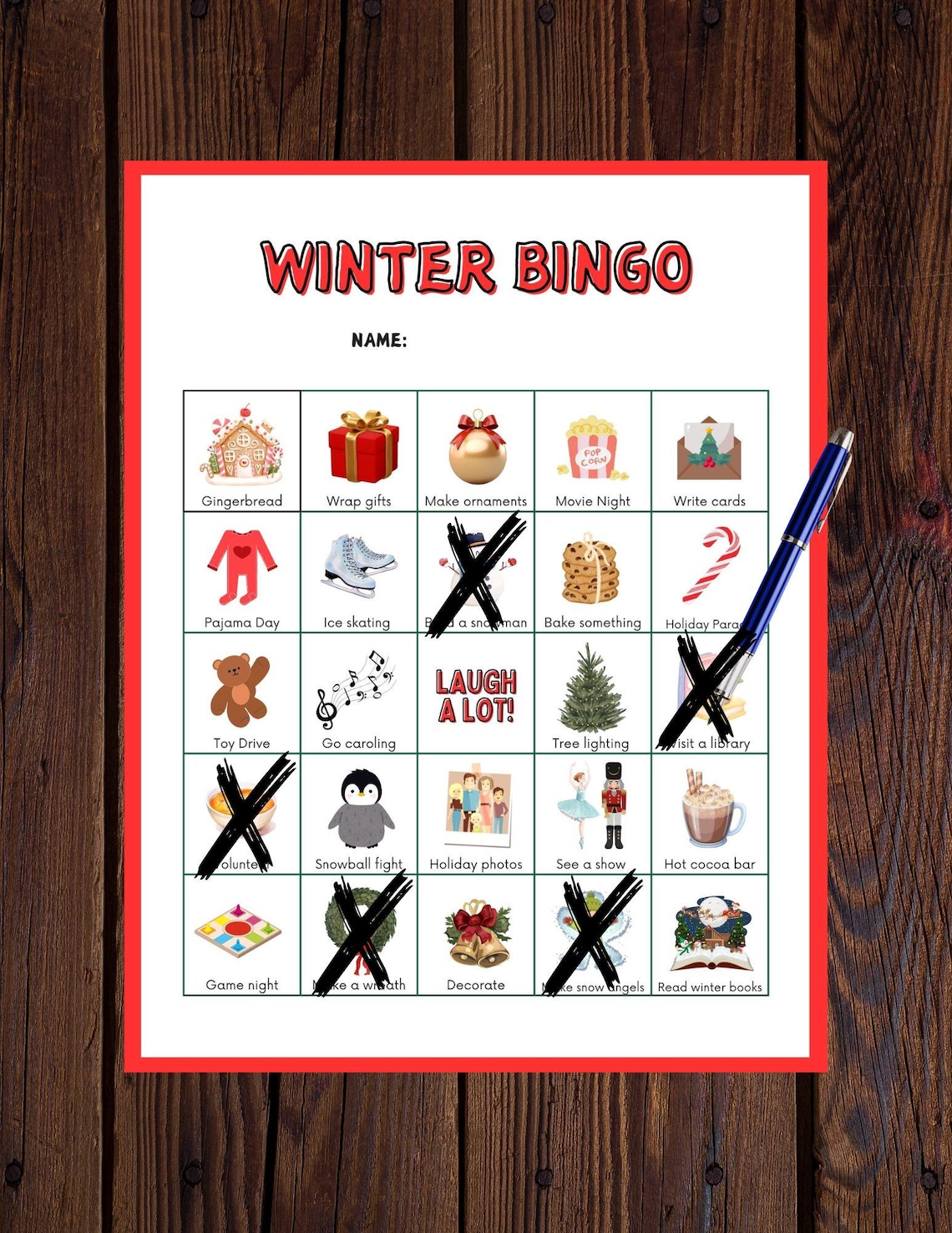 Winter Holiday Bingo Cards for Kids & Toddlers - Downloadable and ...
