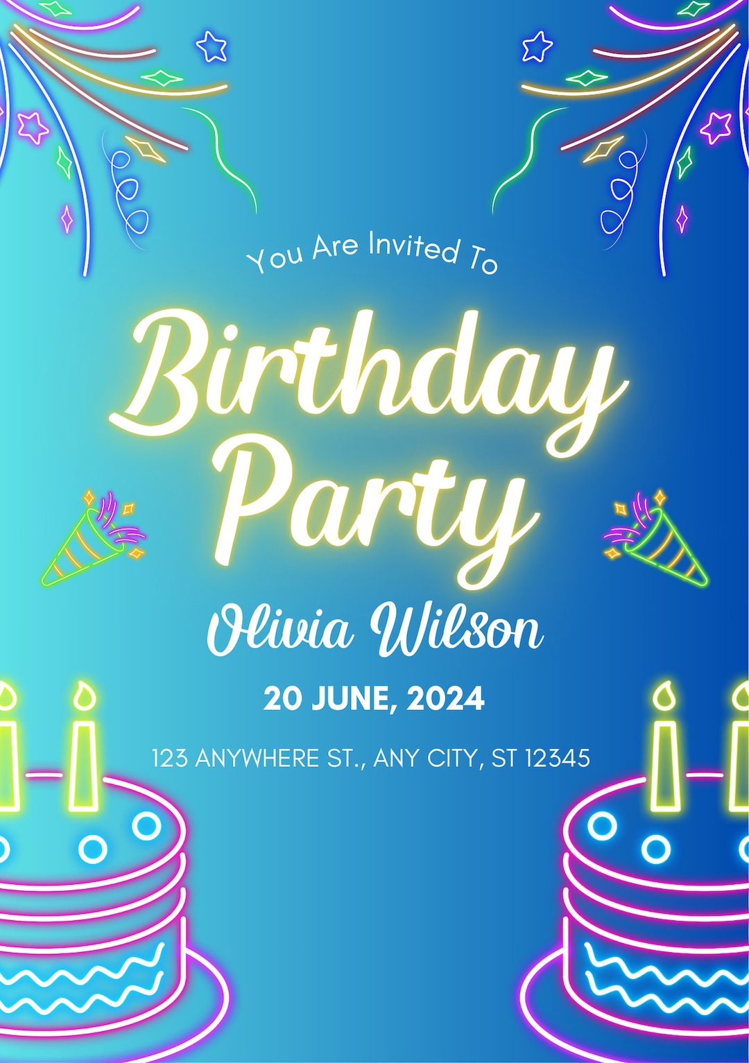 Birthday Party Invitation - Etsy
