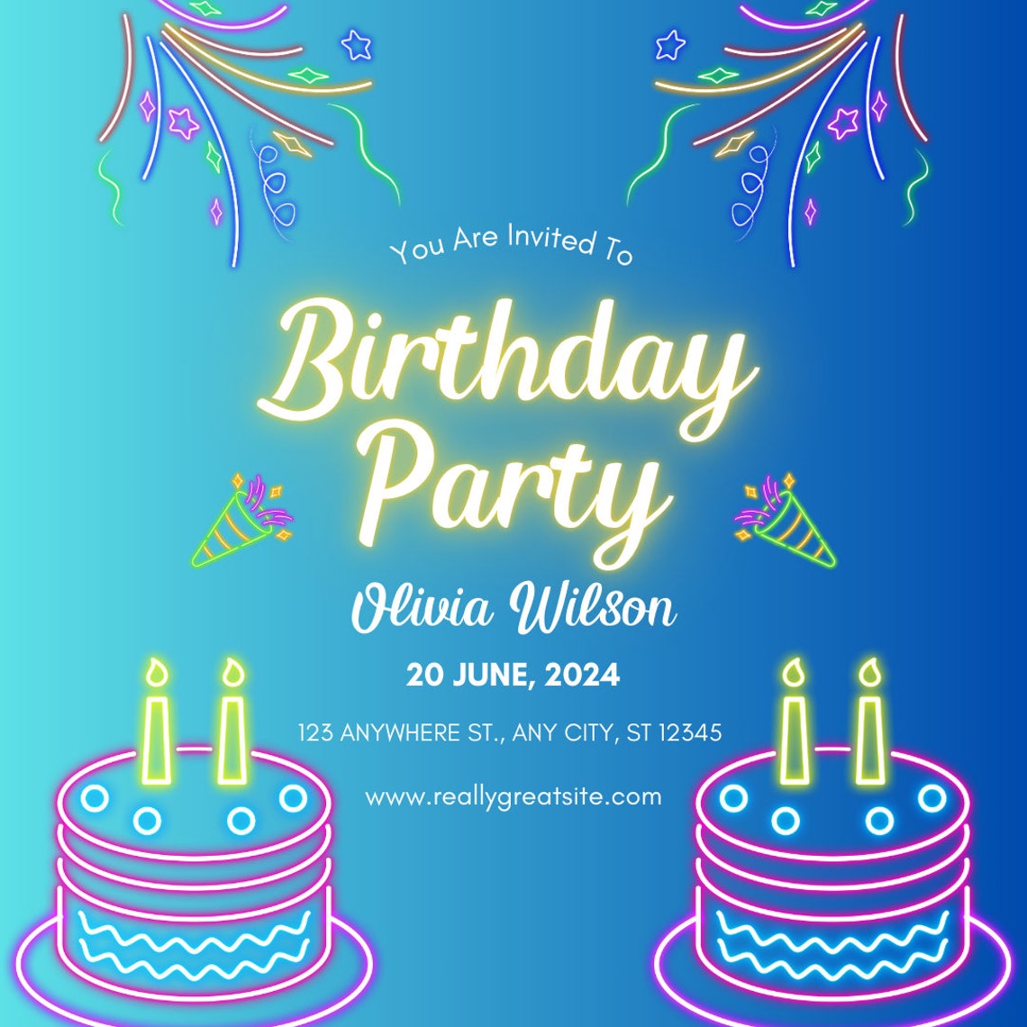 Birthday Party Invitation - Etsy