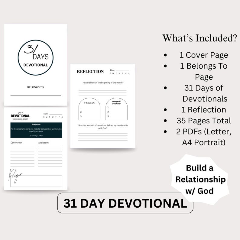 Daily Devotional Printable, SOAP Bible Study Method, Goodnotes,31-day ...