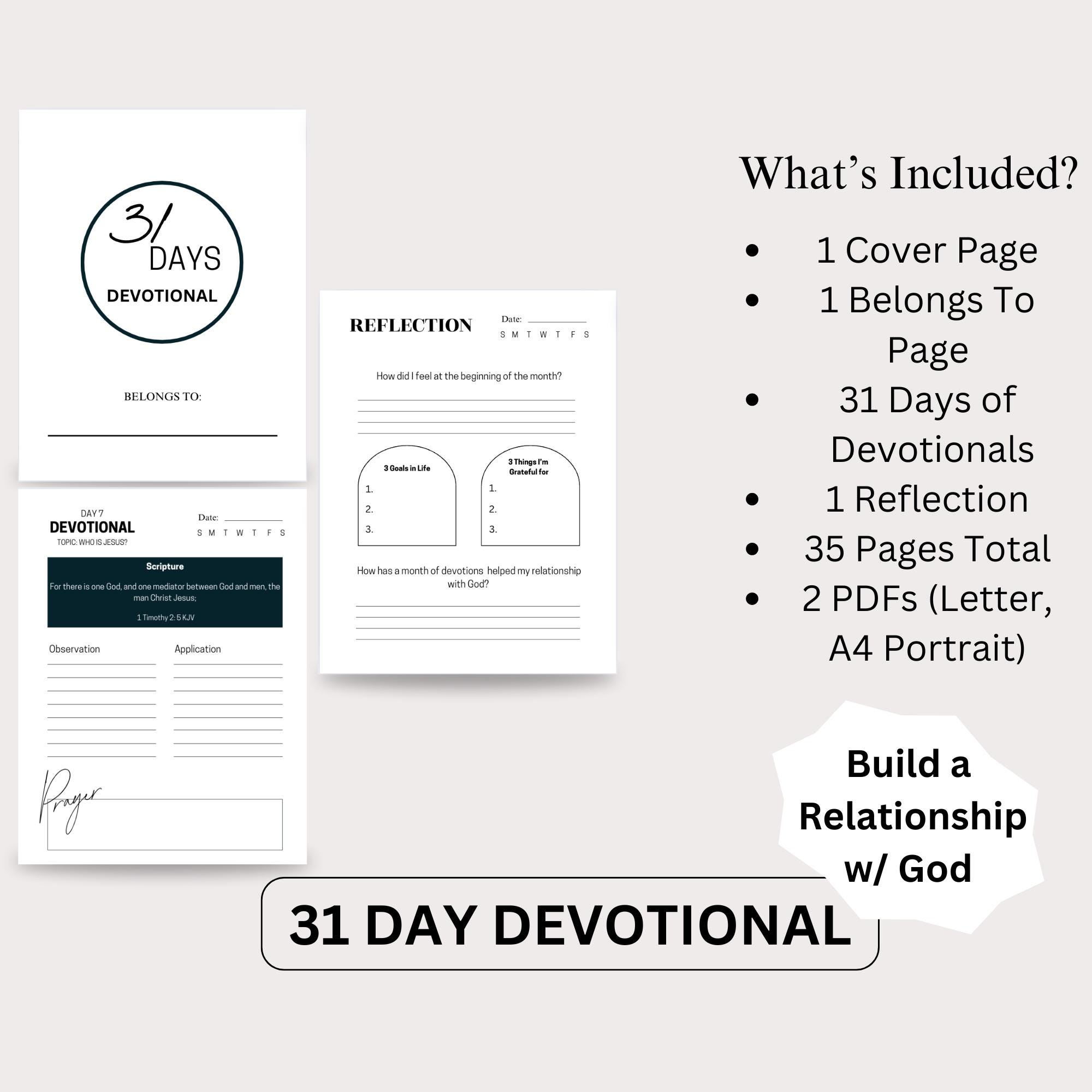 Daily Devotional Printable, SOAP Bible Study Method, Goodnotes,31-day ...