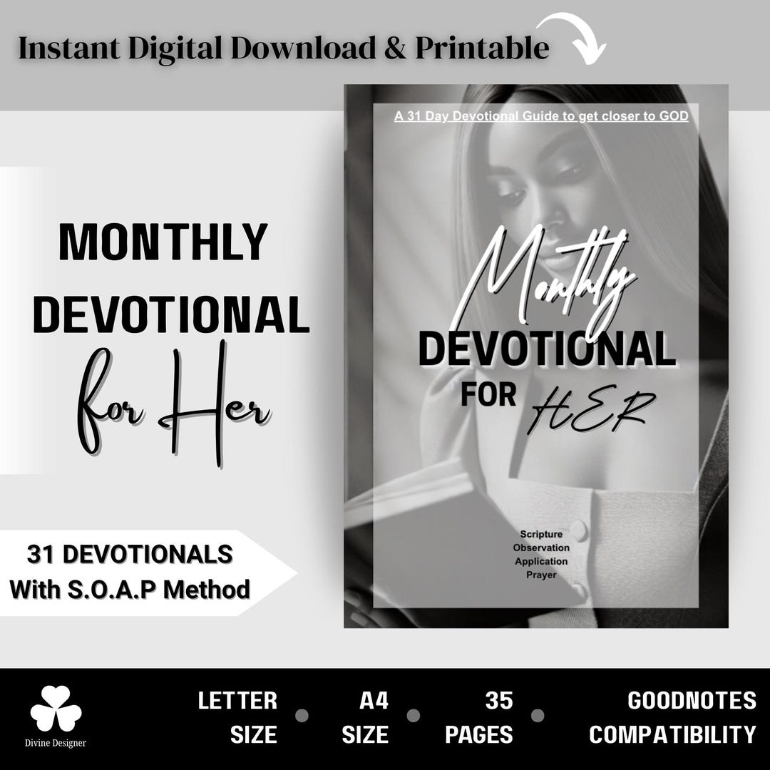 31-day Devotional, SOAP Bible Study Method,monthly Devotional for Her ...