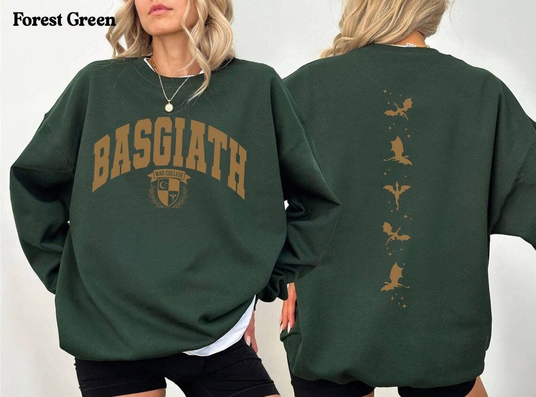 Fourth Wing Double-sided Sweater, Basgiath War College Shirt, Dragon ...