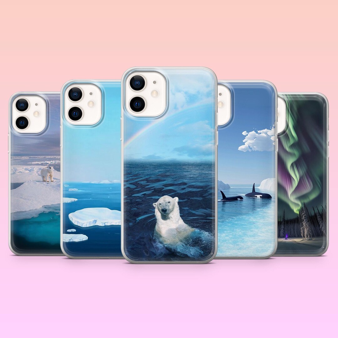 Arctic Sea Phone Case Polar Bear Cover for iPhone 17, 17pro, 16, 15, 14 ...
