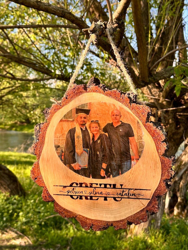 Custom Wood Slice Wall Art - Personalized Rustic Home Decor Gift - Etsy