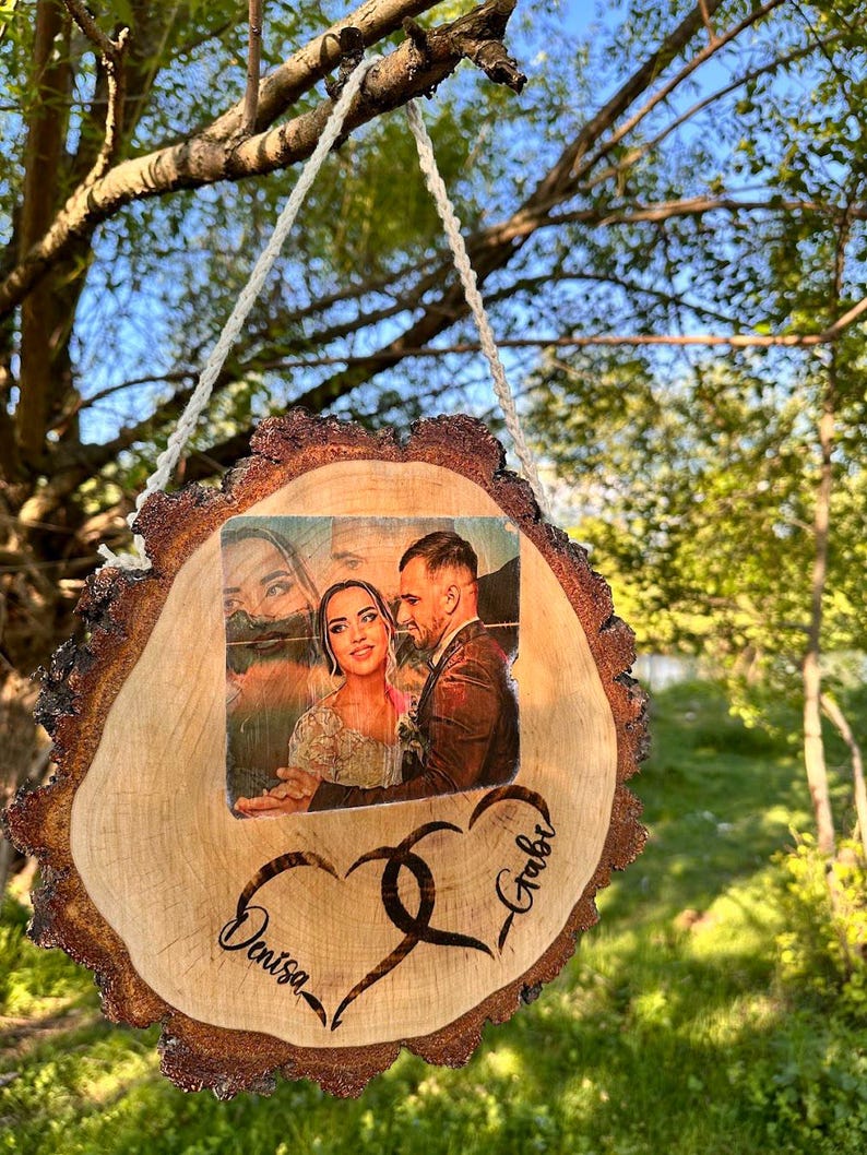 Custom Wood Slice Wall Art - Personalized Rustic Home Decor Gift - Etsy