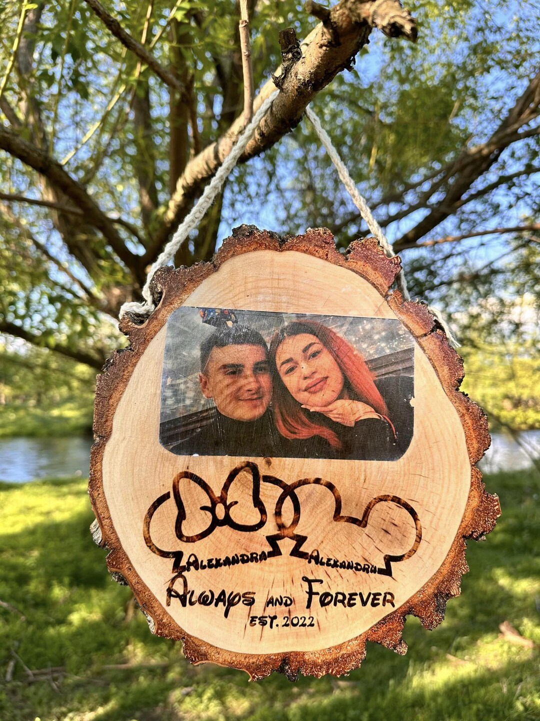 Custom Wood Slice Wall Art - Personalized Rustic Home Decor Gift - Etsy
