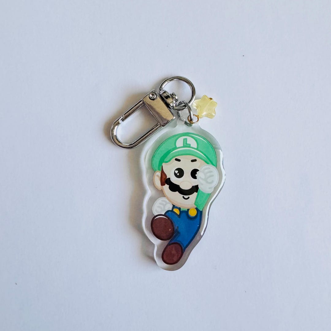 Luigi From the Mario Brothers Keychain - Etsy