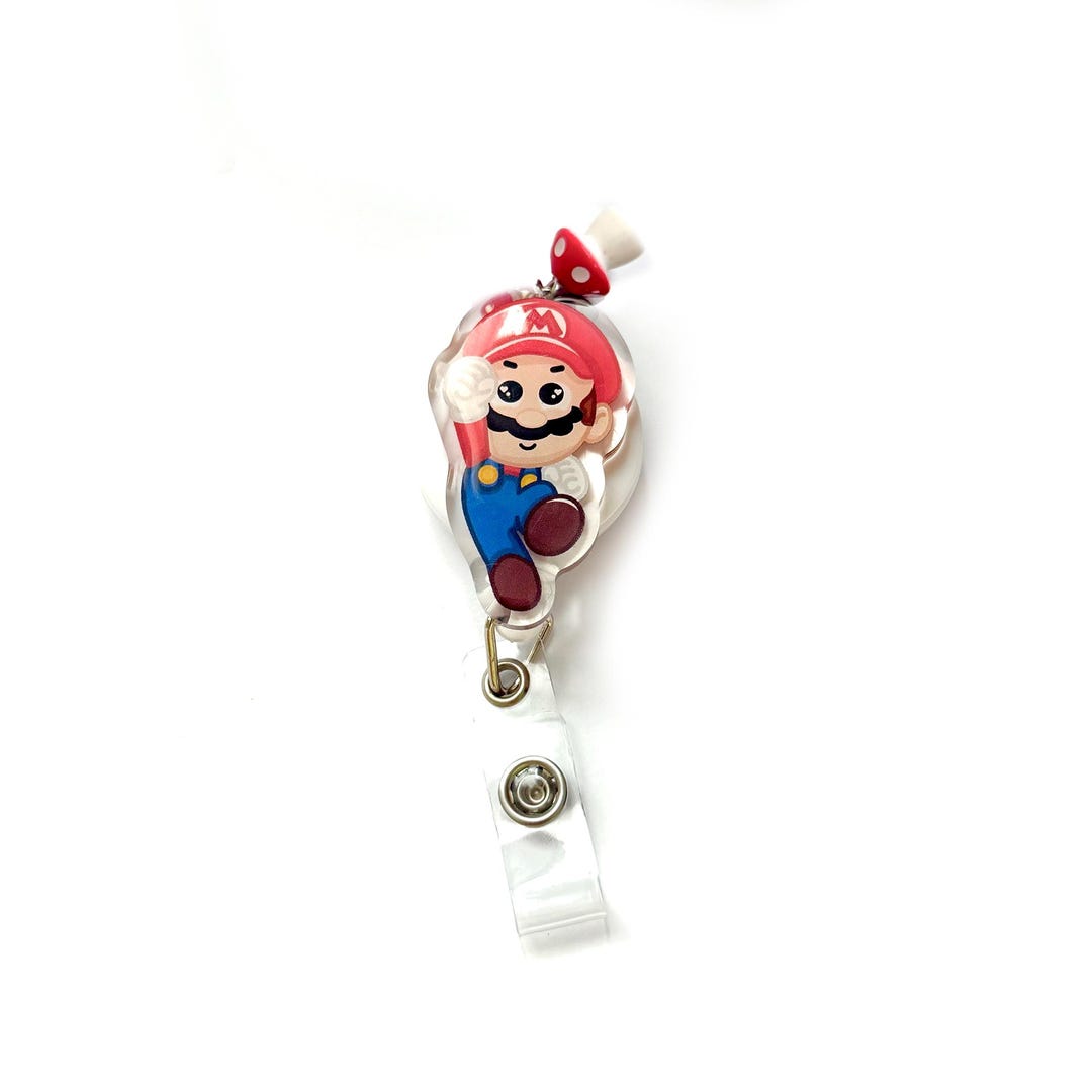 Mario From the Mario Brothers ID Badge Reel - Etsy Canada