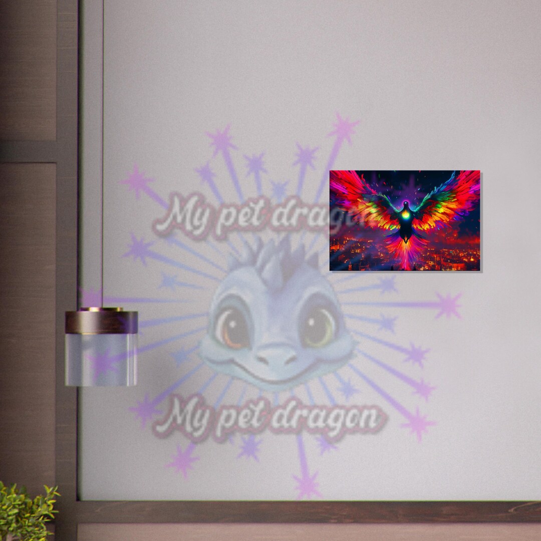 Bright Phoenix 1: Colorful Art Print, Inspirational Wall Decor, Modern ...