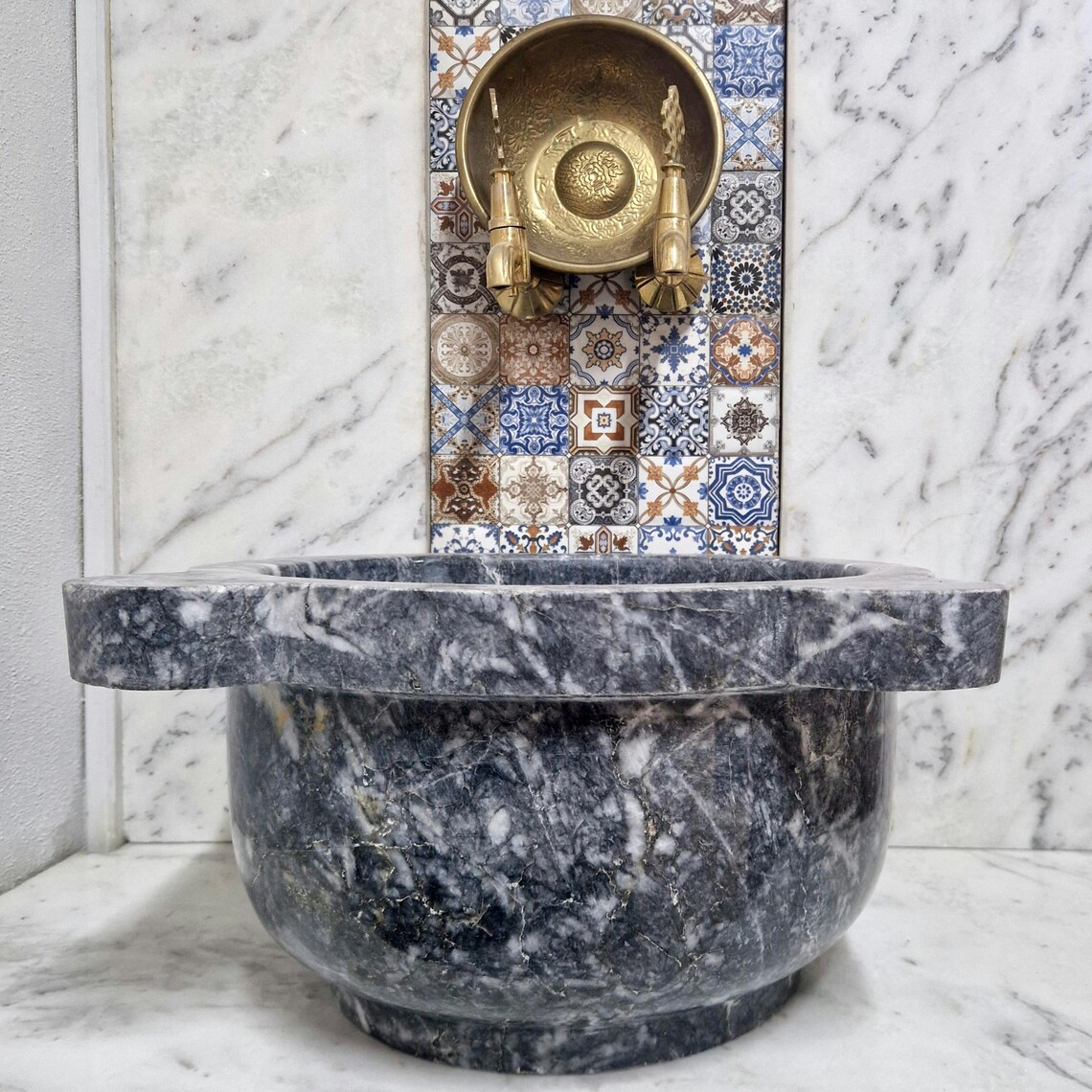 Turkish Bath Sink, Turkish Hammam Sink, Marble Hammam Sink, Natural ...