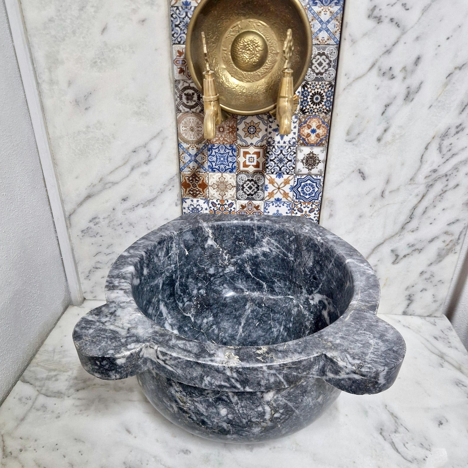 Turkish Bath Sink, Turkish Hammam Sink, Marble Hammam Sink, Natural ...