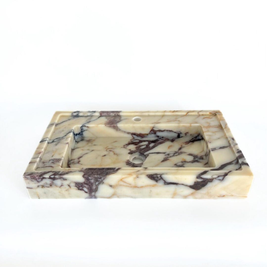 Marble Vessel Sink, Unique Natural Stone Countertop Sink, Marble ...