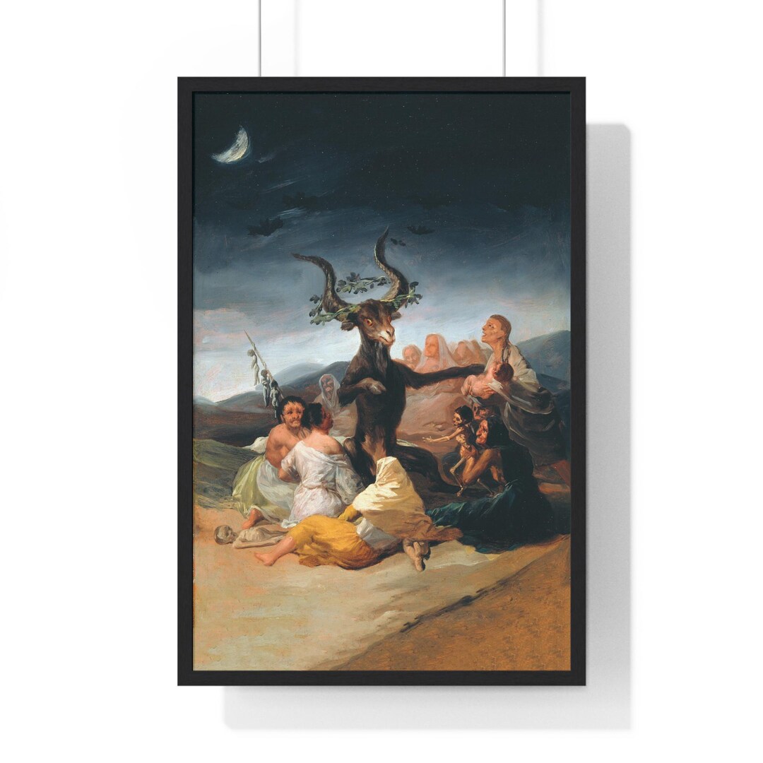 The Witches' Sabbath Francisco Goya Canvas, the Big Goat by Francisco ...