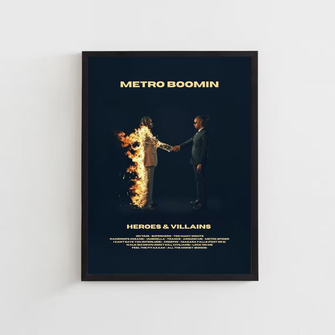 Metro Boomin Poster Heroes & Villains Album, Rap Posters, Album Cover ...