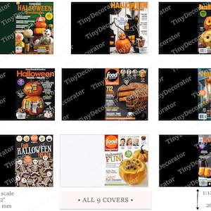 Halloween Magazine Covers | PRINTABLE 1:6 and 1/12 Scale PDF ...