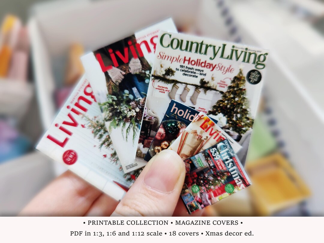 Xmas Decor Magazine Covers • PRINTABLES in 1/6, 1/12 and 1/3 Scale ...