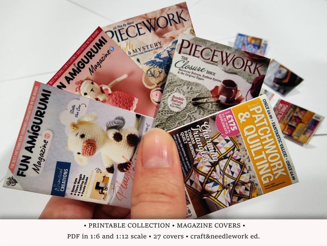 Craft Magazine Covers | PRINTABLE 1:6 and 1/12 Scale PDF | Miniature ...