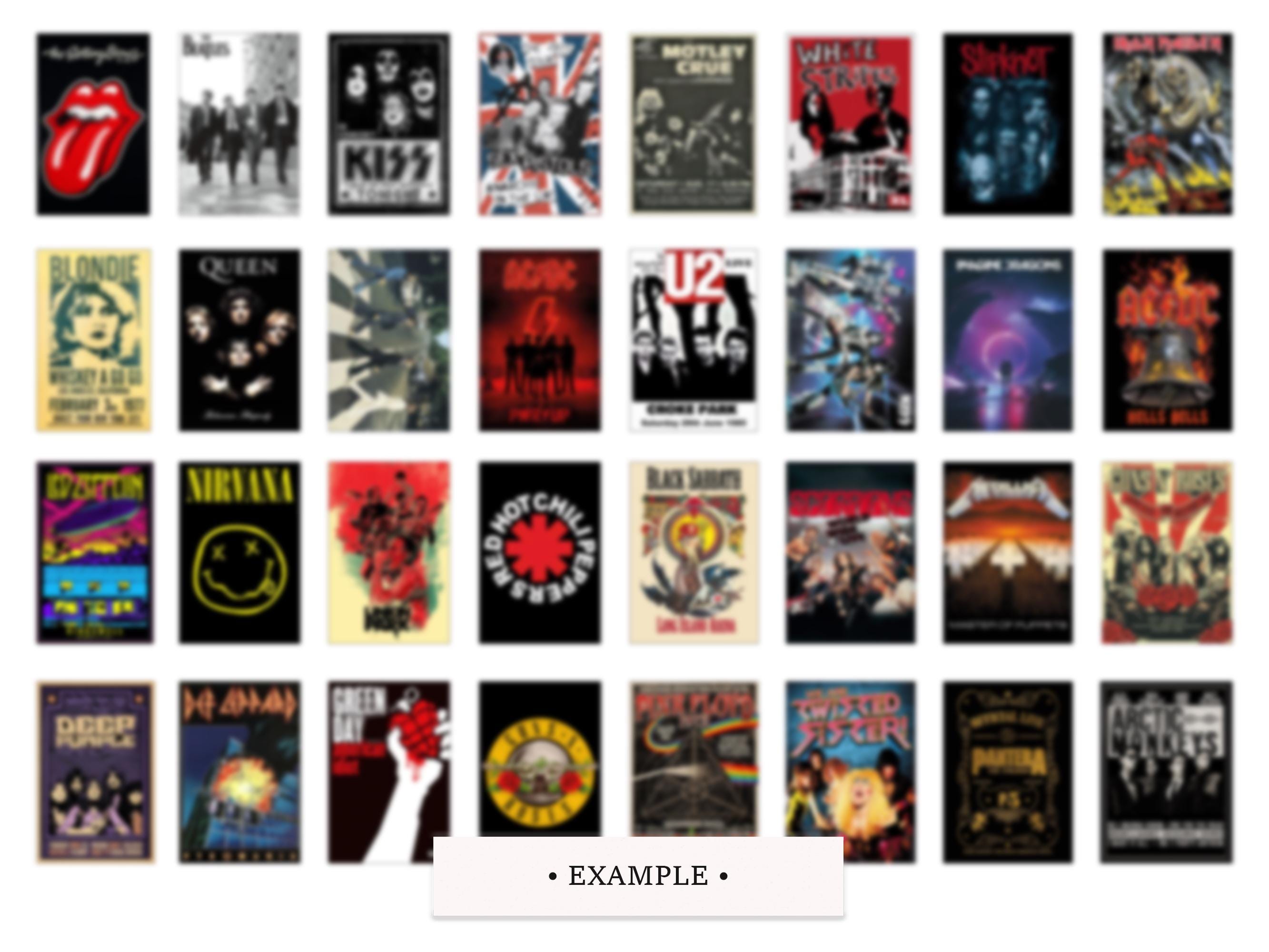 Band Posters | PRINTABLE 1:6 and 1/12 Scale | Miniature Illustrations ...
