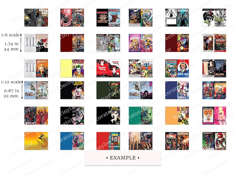 Superhero Comic Book Covers | PRINTABLE 1:6 and 1/12 Scale PDF ...