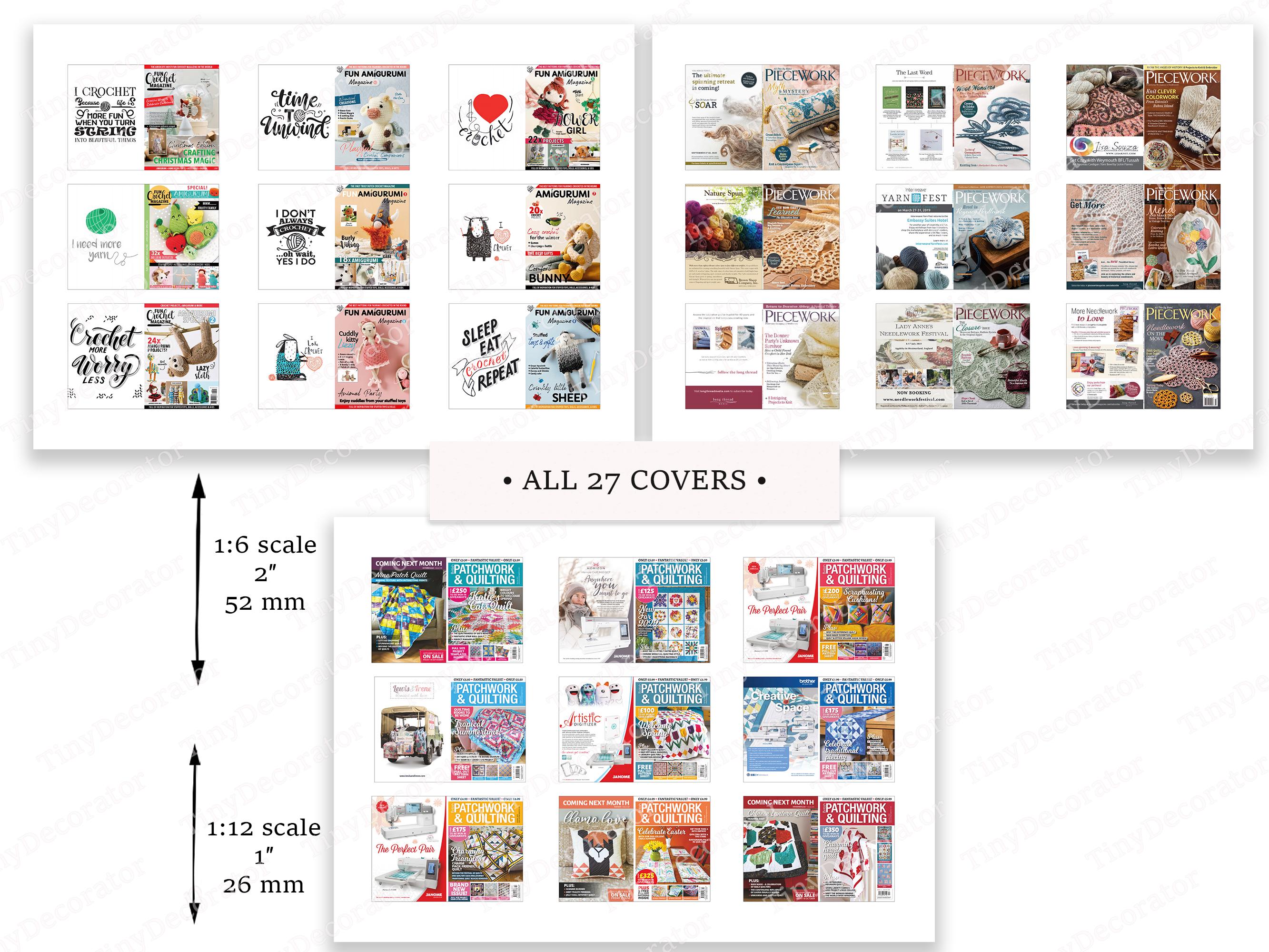Craft Magazine Covers | PRINTABLE 1:6 and 1/12 Scale PDF | Miniature ...