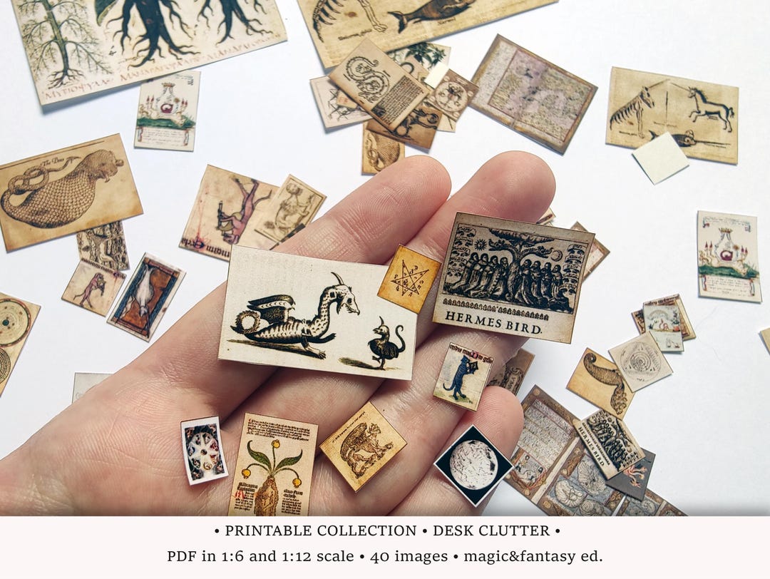 Alchemy Clutter | PRINTABLE 1:6 and 1/12 Scale PDF | Fantasy and Magic ...