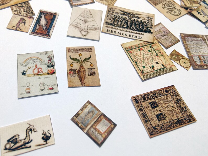 Alchemy Clutter | PRINTABLE 1:6 and 1/12 Scale PDF | Fantasy and Magic ...