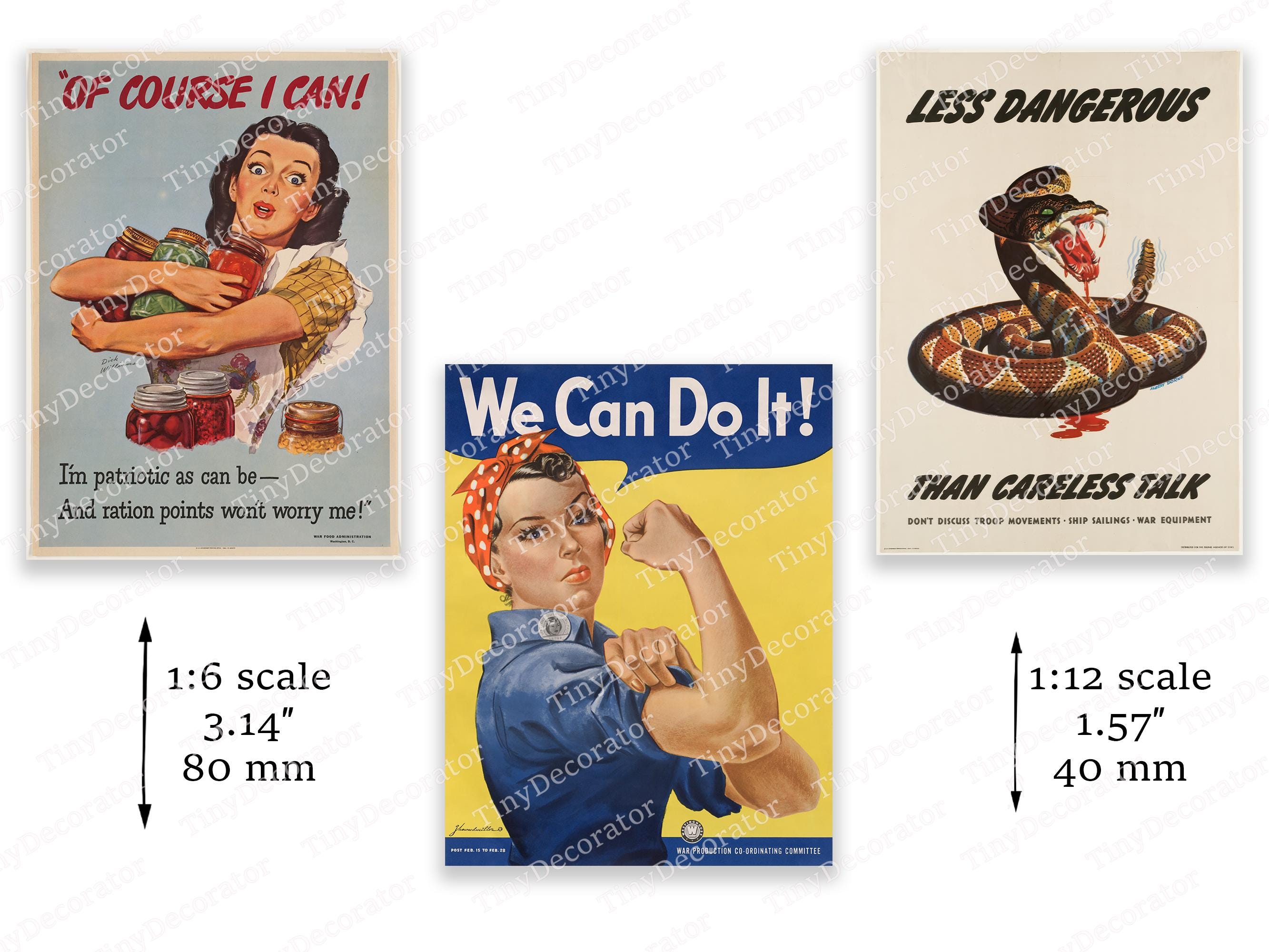 WW2 Posters | PRINTABLE 1:6 and 1/12 Scale | Miniature Vintage ...