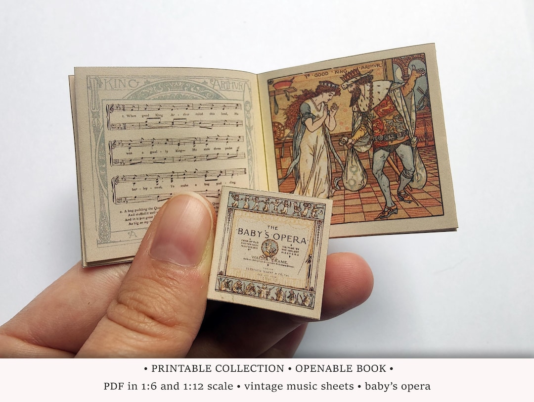 Baby's Opera | PRINTABLE 1:6 and 1/12 Scale PDF | Miniature Vintage ...