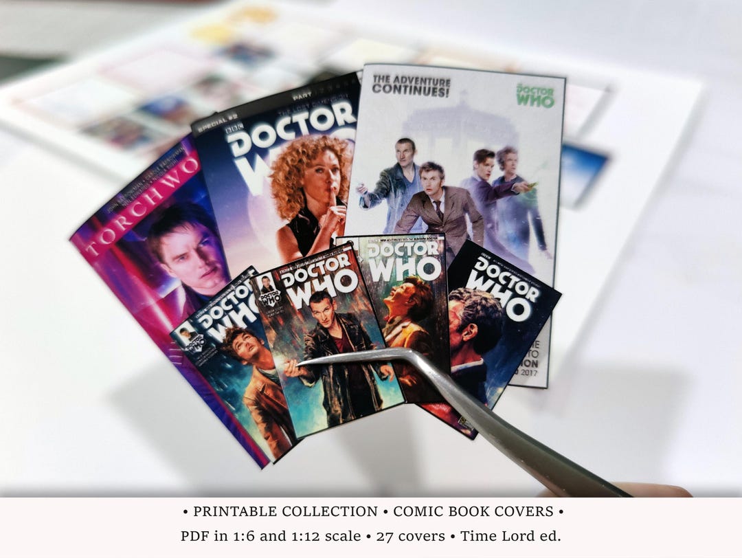 Time Lord Comic Book Covers | PRINTABLE 1:6 and 1/12 Scale PDF | TV Sci ...