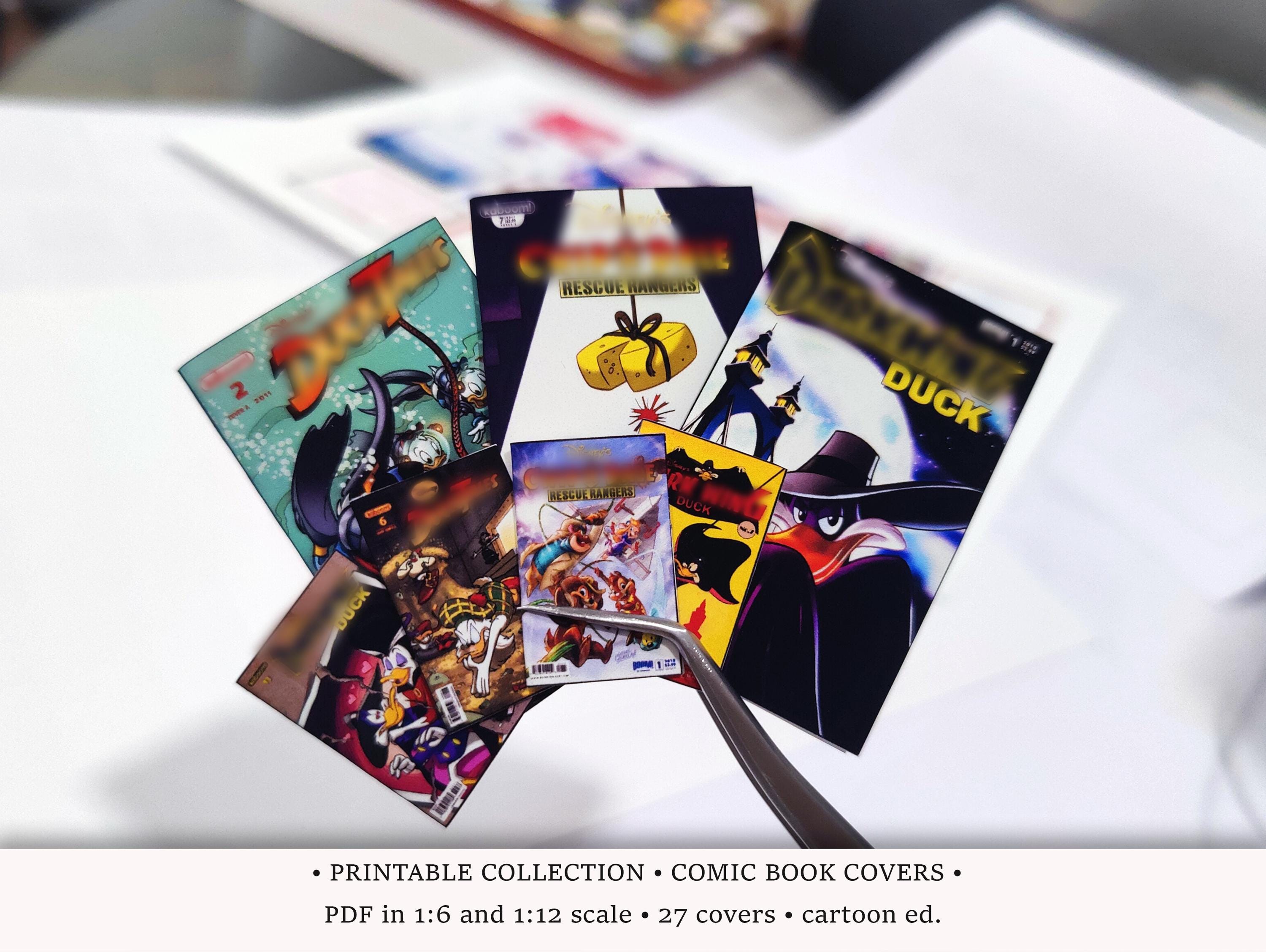 Cartoon Comic Book Covers | PRINTABLE 1:6 and 1/12 Scale PDF | TV ...