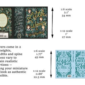 Classic Book Covers • PRINTABLE 1:6 and 1/12 Scale • Miniature Books ...