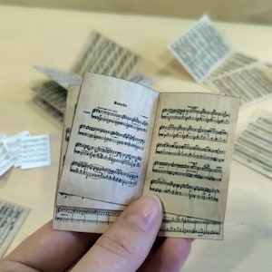 Music Sheets • PRINTABLE 1:6 and 1/12 Scale PDF • Dollhouse Musical ...