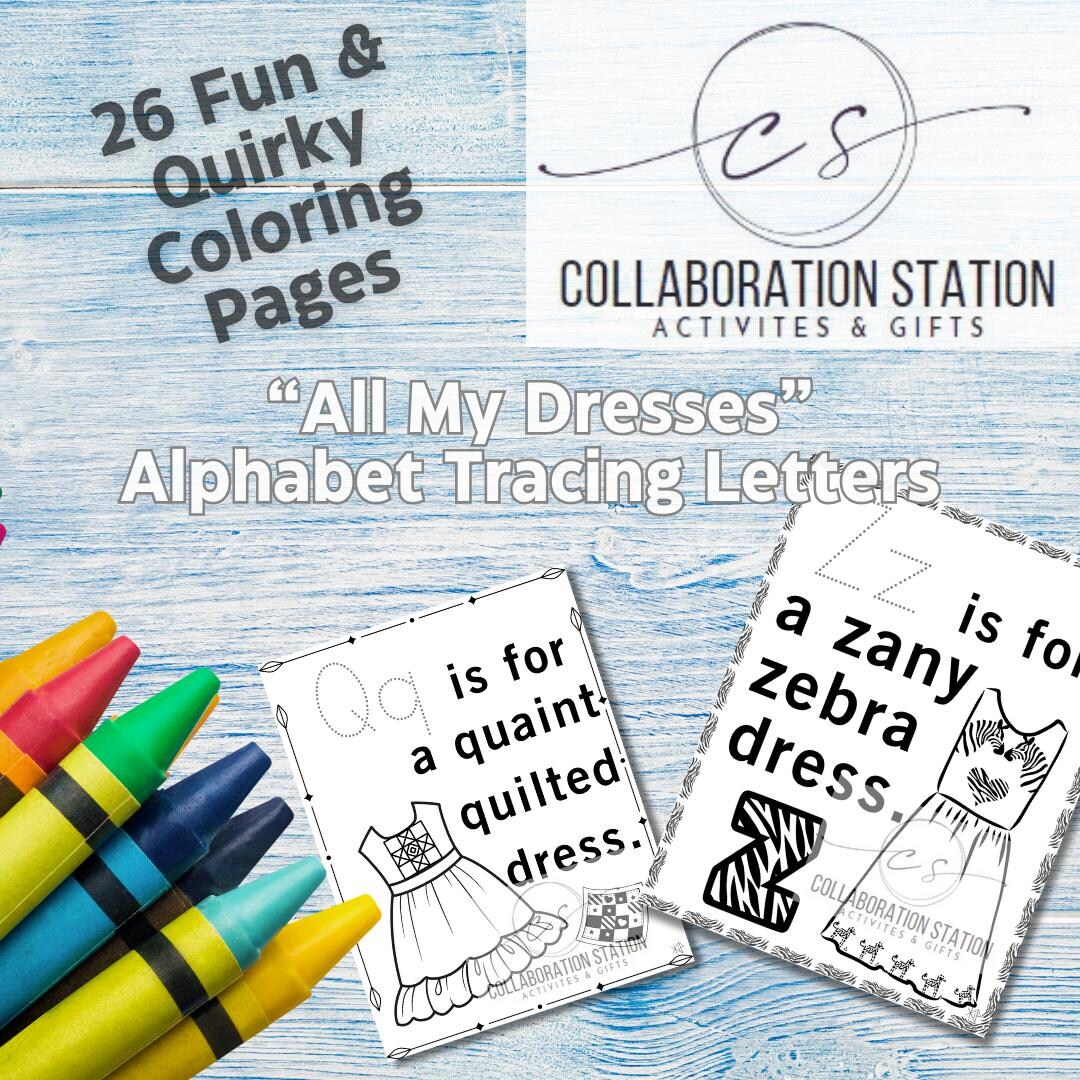 Alphabet Tracing Coloring Sheets ABC All My Dresses Coloring Pages ...