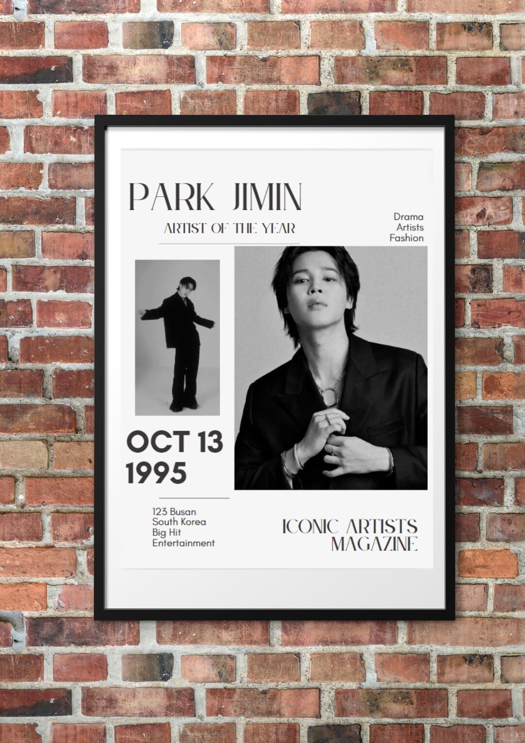 Park Jimin Magazine Cover Poster Digital Poster JPG Download - Etsy
