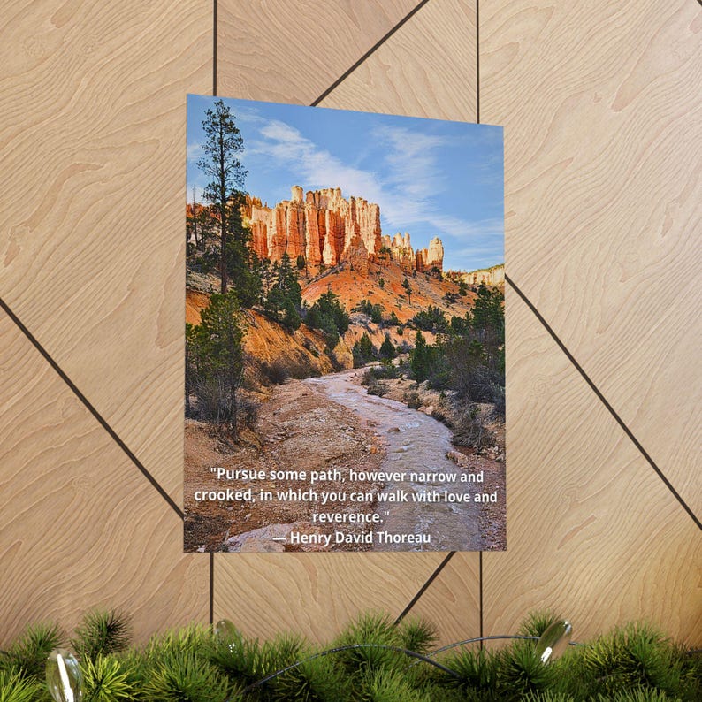 Inspirational Nature Poster: Motivational Quote Print, Matte Wall Art ...