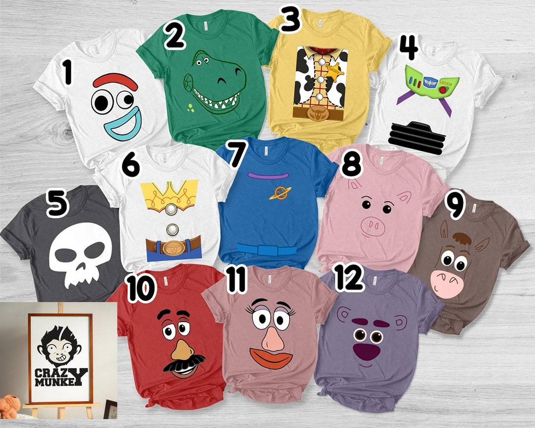 Custom Characters T-shirt, Disney Characters Birthday Shirt, Birthday ...