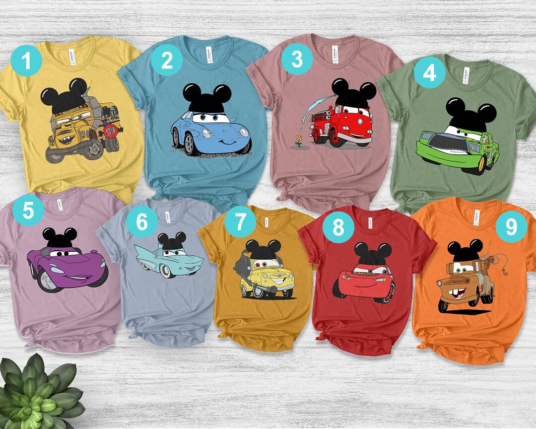 Personalized Disney Cars Family Matching Shirt, Disney Race Car Group ...